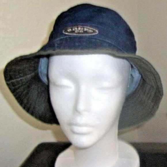 Route 66 | Accessories | Vintage Bucket Denim Blue Green Cotton Hat Cap ...